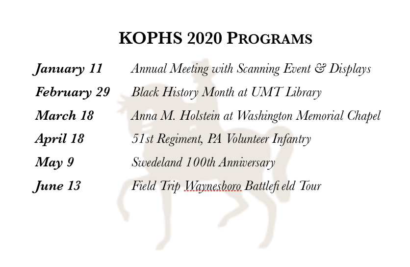 2020 Calendar Jan-Jun – King of Prussia Historical Society