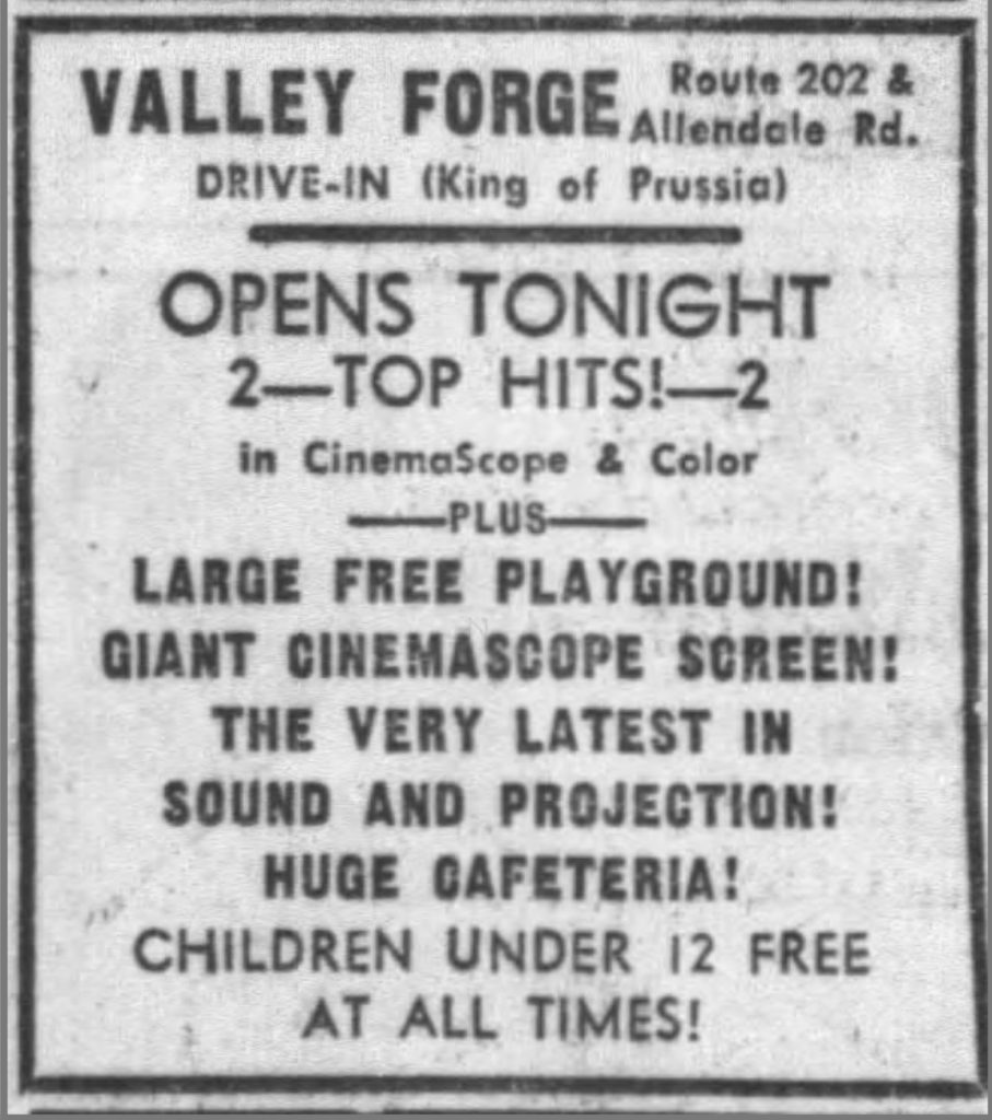 Valley Forge Drive-in Theater – King of Prussia Historical Society